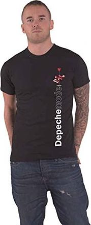 Depeche Mode Générique Depeche Mode Violator Side Rose Homme T-Shirt Manches Courtes Noir XL