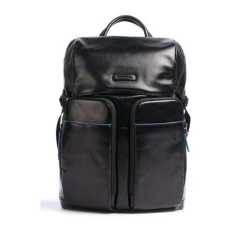 Piquadro Schwarzer Leder-Laptop-Rucksack Unisex - - Bags - Herren - Schwarzk - ONE SIZE