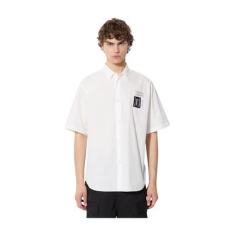 Undercover Logo-Patch Baumwollhemd - - Shirts - Herren - Wei&szlig; - M