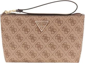 Guess sac daccessoires Laurel II Wristlet Pouch Latte Logo brun