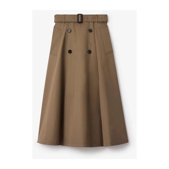 Burberry Femme, Jupes, Brun, Taille: 34 FR Gabardine Trench Midi Skirt