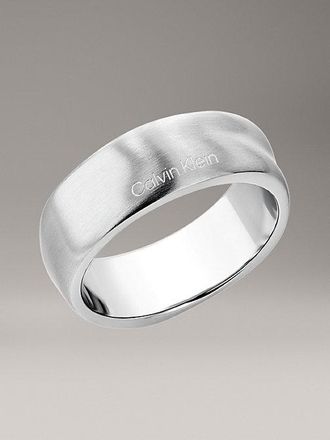 Calvin Klein Bague en acier inoxydable en forme de vague