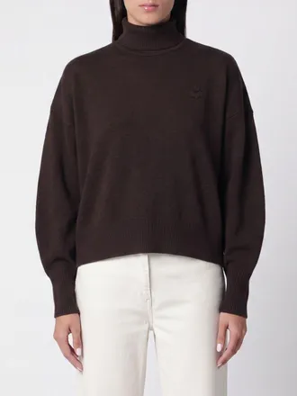 Isabel Marant Pull &agrave; col roul&eacute; en coton m&eacute;lang&eacute; avec logo brod&eacute;