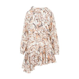 Isabel Marant Tharya Beige Seidenkleid - - Dresses - Damen - Mehrfarbig - XS