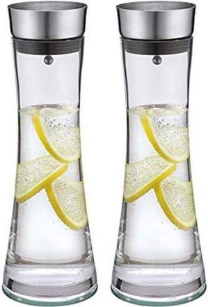 cilio Wasserkaraffe Vetro 750ml, Edelstahl, 291209 (Packung mit 2)