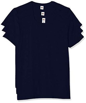 Fruit Of The Loom Iconic, Lightweight Ringspun Tee, 3 Pack T-Shirt, Bleu (Deep Navy AZ), XXX-Large (Lot de 3) Homme