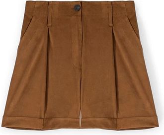 Motivi Femme, Shorts, Brun, Taille: 44 FR Shorts Pliss&eacute;s