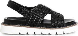 Caf&egrave;noir Sandales Tress&eacute;es, Pour Femme, Couleur Noir, Taille 39