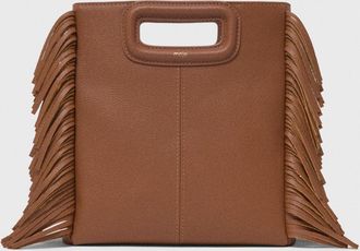 Maje Sac M En Cuir Grain&eacute; - Marron Cognac - Maje