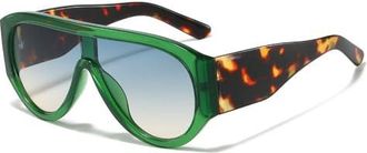 Generic Lunettes De Soleil Unisexes &Agrave; Monture Large, Id&eacute;ales For Les Trajets Domicile-travail Et Vacances. D&eacute;coratives(Green)