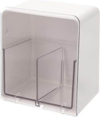 DOITOOL Tragbarer Wattepad Organizer aus Transparentem Kunststoff mit 2 F&auml;chern und Deckel Aufbewahrungsbox f&uuml;r Badezimmer und Wohnzimmer