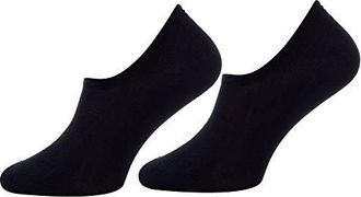 Tommy Hilfiger 2-pack Invisible Chaussure-liner Chaussettes Hommes, Noirs Large/XLarge
