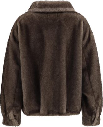 Sword 6.6.44 Faux Fur with Waist Belt Jacket - Brown