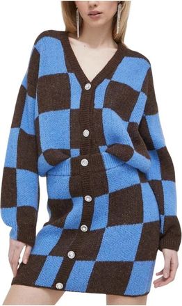 Stine Goya Femme, Jupes, Bleu, Taille: 40 FR Jupe courte &agrave; carreaux boutonn&eacute;e