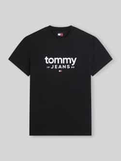 Tommy Jeans Relaxed Fit T-Shirt aus reiner Baumwolle mit Label-Schriftzug
