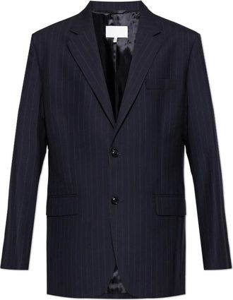 Maison Margiela Homme, Vestes, Bleu, Taille: S Pinstripe Wool Blazer