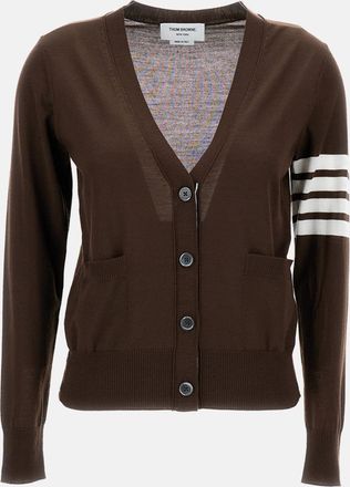 Thom Browne Cardigan Mit V-ausschnitt Aus Feiner Merinowolle