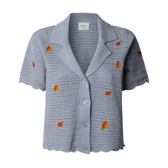 Pepe Jeans London Dazed Blue Moderner Pullover - - Knitwear - Damen - Blau - XS