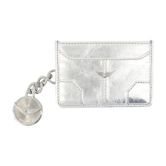 Zadig&Voltaire Portemonnaie - Sunny Pass Card Holder - Leather - Silver - Gr. unisize - in Silber - f&uuml;r Damen