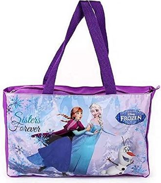 Disney REINE DES NEIGES-FROZEN-DISNEY-GRAND SAC DE PLAGE-SHOPPING-CABAS MAUVE PLASTIFIE 40X27X11 CM-NEUF-LIVRAISON GRATUITE/ABC