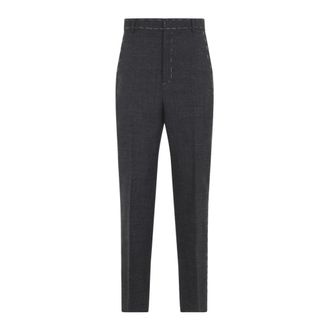 Moschino Graue Wollhose Stilvoll Bequeme Passform - - Trousers - Damen - Grau - M