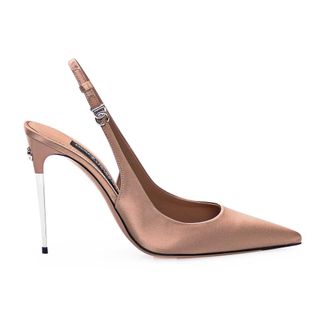 Dolce & Gabbana Satin Slingback Pumps - - Shoes - Damen - Beige - 40 EU