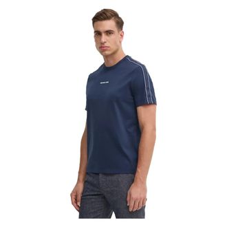 Michael Kors Logo Tape T-Shirt - - Tops - Herren - Blau - L