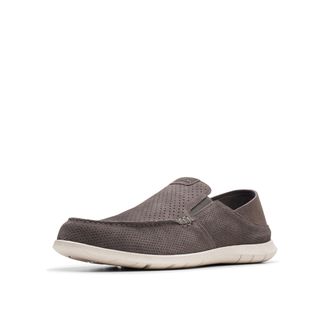 Clarks Herren Flexway Easy Mokassin, Dunkelgraues Wildleder, 39.5 EU