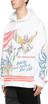 Who Decides War by Ev Bravado Homme, Sweatshirts et sweats à capuche, Multicolore, Taille: L Liberty Hooded Cloud