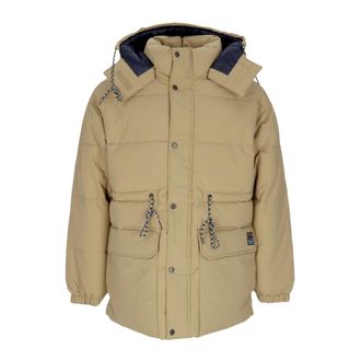 Element Homme, Vestes, Brun, Taille: S Veste Khaki Trekka en Duvet avec Technologie Dryflight