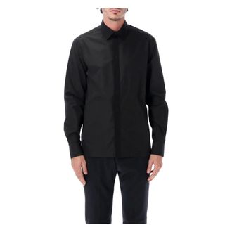 Lanvin Klassisches Hemd mit Gros Grain-Detail - - Shirts - Herren - Schwarzk - 2XL