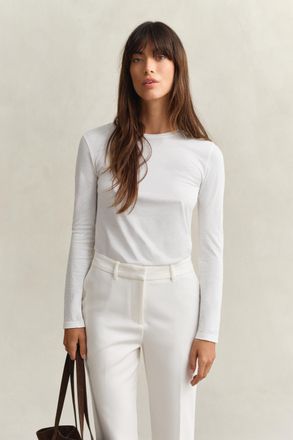 GANT Damen Langarm-Shirt aus Baumwolle (XXXL) Wei&szlig;