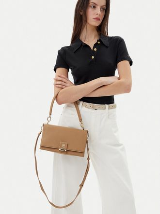 Tommy Hilfiger Handtasche Tommy Hilfiger Th Her Med Crossover AW0AW17216 Braun