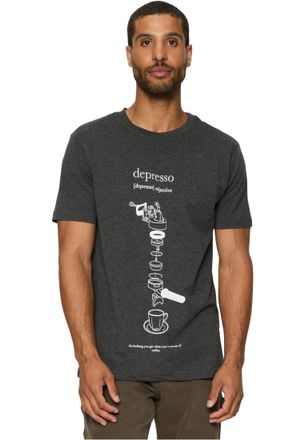 Mister Tee Herren T-Shirt Depresso Tee Charcoal XS