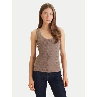 Guess Top W6GP10 K2932 Braun Regular Fit