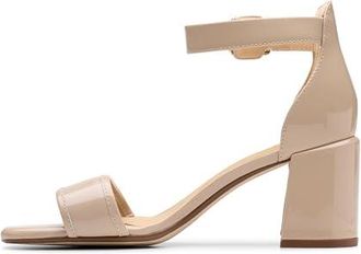 Clarks Mixte Ezoria Mae Sandal, Sand Patent, 38 EU