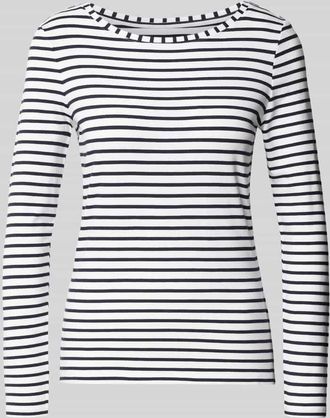 Oui Longsleeve im Allover-Look mit Rundhalsausschnitt