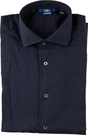 Fedeli Homme, Chemises, Bleu, Taille: 5XL Formal Chemises