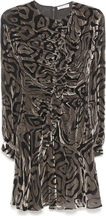 Ulla Johnson robe Gia &agrave; coupe courte - Gris