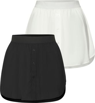 Vivance Unterrock VIVANCE, Damen, Gr. 32/34, schwarz, weiß, Stoff, Obermaterial: 95% Polyester, 5% Elasthan, unifarben, Basic, Po-bedeckend, Röcke, Topseller