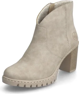 Rieker Damen Klassische Stiefeletten Y2553, Frauen Stiefeletten,Kurzstiefel,uebergangsschuhe,uebergangsstiefel,Boots,Stiefel,beige (60),37 EU / 4 UK