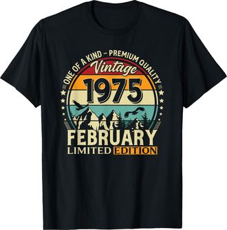 Generic 51. Geburtstag Februar 1975 Vintage Jahrgang T-Shirt