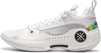 Li-Ning Way of Wade 10 Chaussures de Basketball pour Homme Doublure antidérapante Professionnelle Absorption des Chocs Baskets Chaussures de Sport, Blanc Gris