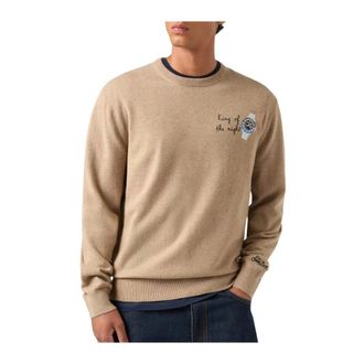Saint Barth Heron Light Embry Rundhals-Pullover - - Knitwear - Herren - Beige - S
