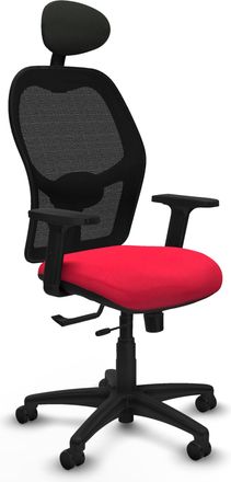 Piqueras y Crespo Home Office B&uuml;rostuhl mit 2D-Armen, h&ouml;henverstellbarer Lendenwirbelst&uuml;tze und festem Kopfteil, ausgestattet mit Syncro/Traslack und Schneideschaum, Sc