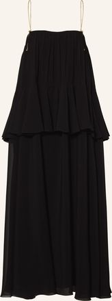 Chlo&eacute; Seidenkleid Mit Volants schwarz