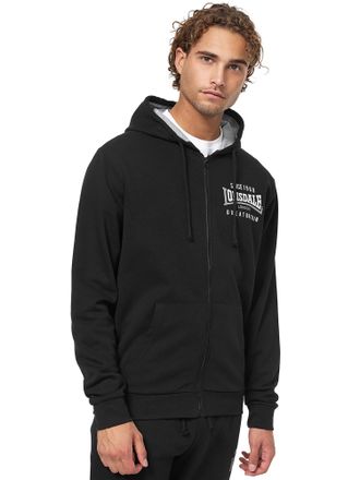 Lonsdale Herren Kapuzensweatjacke mit Rei&szlig;verschluss Normale Passform LINTMILL Black/White/Grey XXL