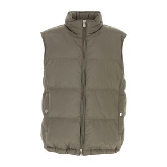Brunello Cucinelli Techno Stoff Daunenweste - - Jackets - Herren - Grau - S