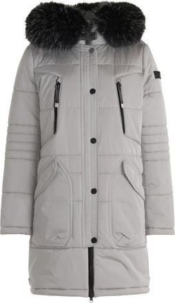 Betty Barclay Steppjacke mit Kapuze und Pelzbesatz - - Jackets - Damen - Grau - L