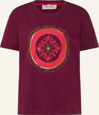 Mos Mosh Mos Mosh T-Shirt Mmasli Mit Pailletten Und Schmuckperlen rot